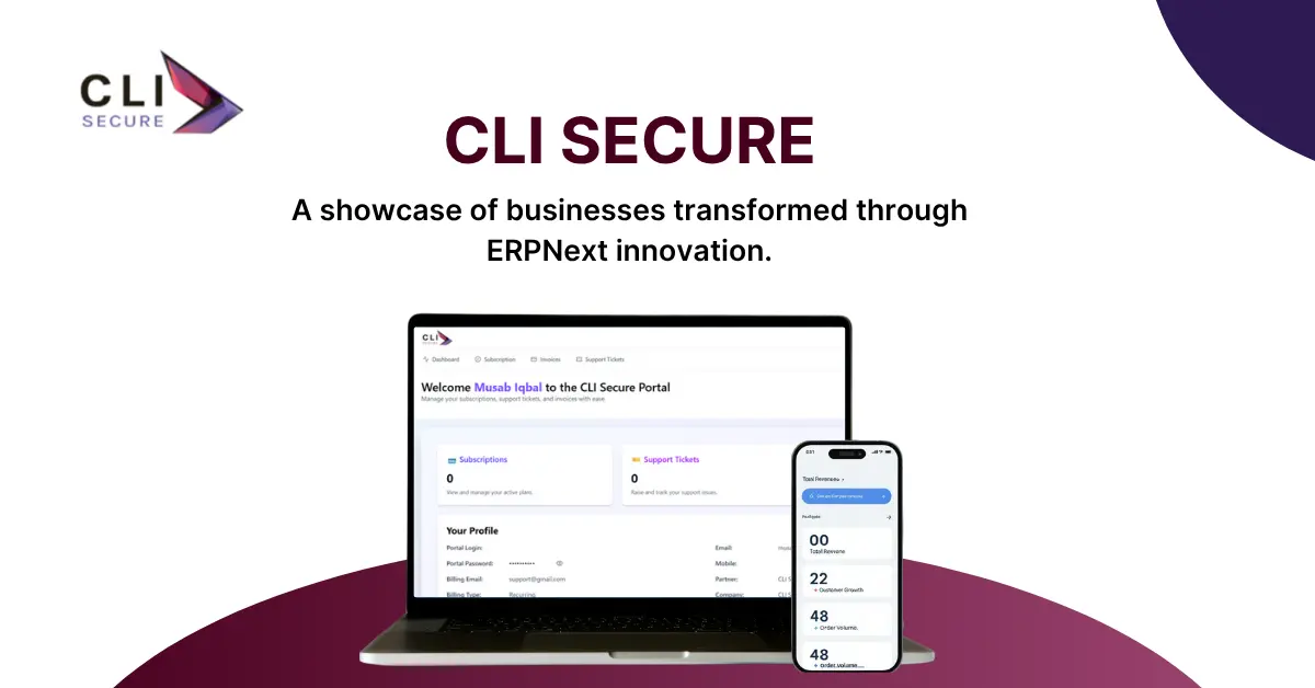 ERPNext Customization & Integration for ISP | CLI Secure Case Study